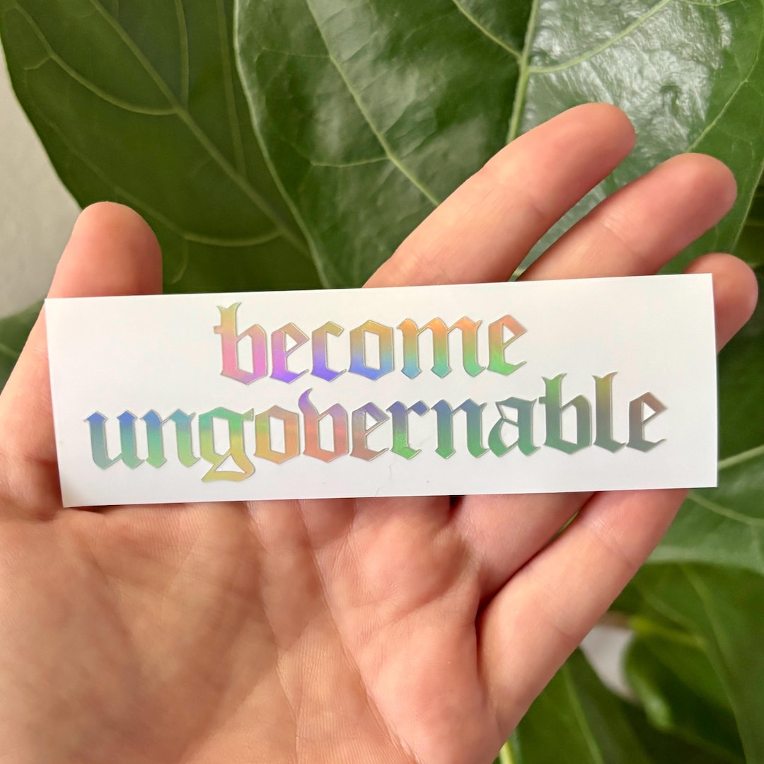 Become Ungovernable Vinyl Decal | Water Bottle Car Truck Window ...
