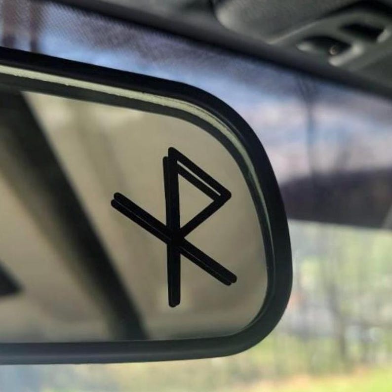 Safe Travels Rune Vinyl Decal | Car Window Rearview Mirror Bumper ...
