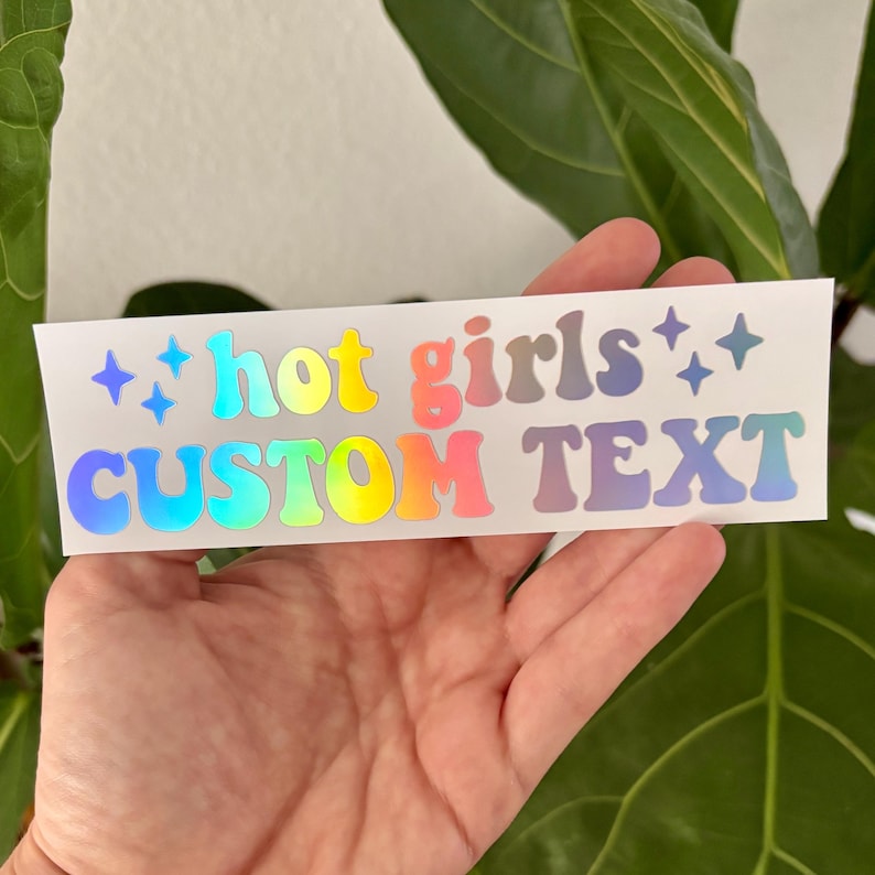 Hot Girls CUSTOM Text Vinyl Decal | Car Window Rearview Mirror Bumper ...