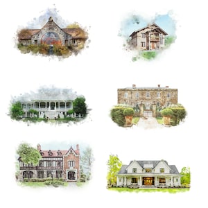 Custom Digital Watercolor Venue Painting Infographic/catholic Wedding ...