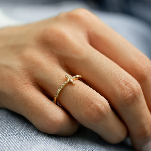 Cross Ring - Etsy