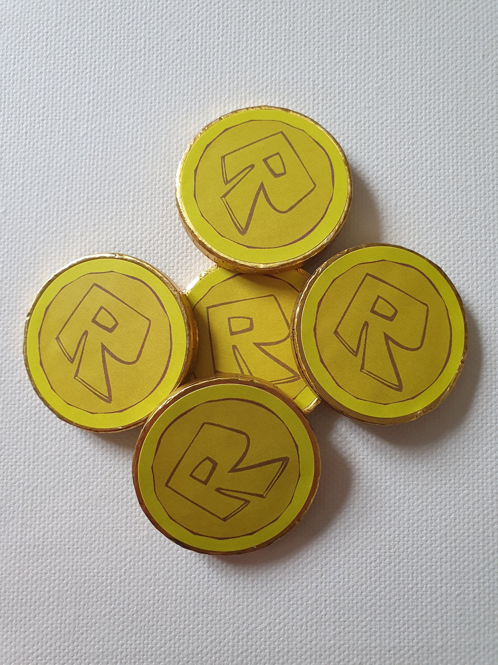 Roblox Inspired Milk Chocolate Gold Coins X5 Pack - Etsy