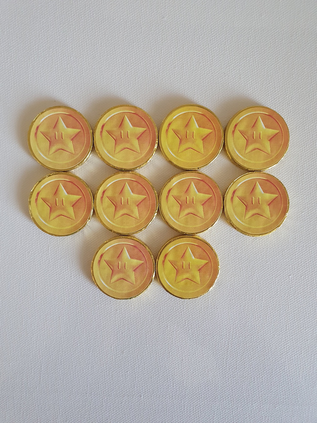 Mario Inspired Star Milk Chocolate Gold Coins - Etsy