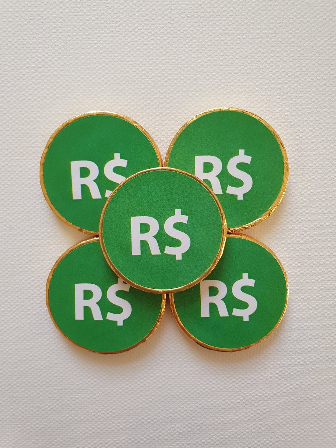 Robux Inspired Milk Chocolate Gold Coins X5 Pack - Etsy