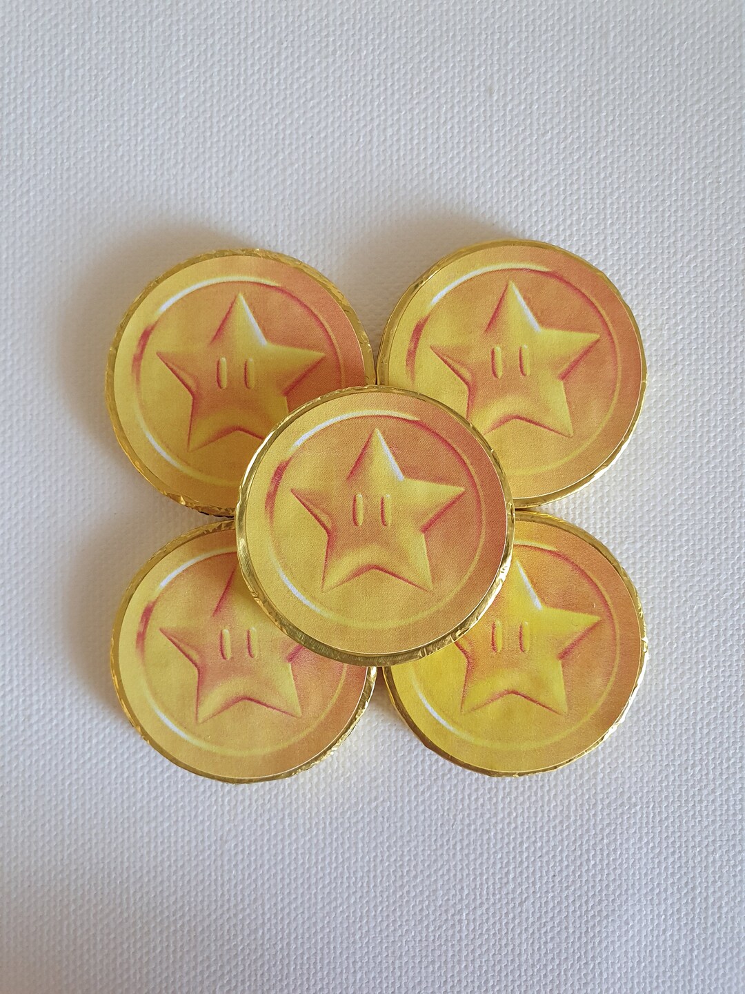 Mario Inspired Star Milk Chocolate Gold Coins - Etsy