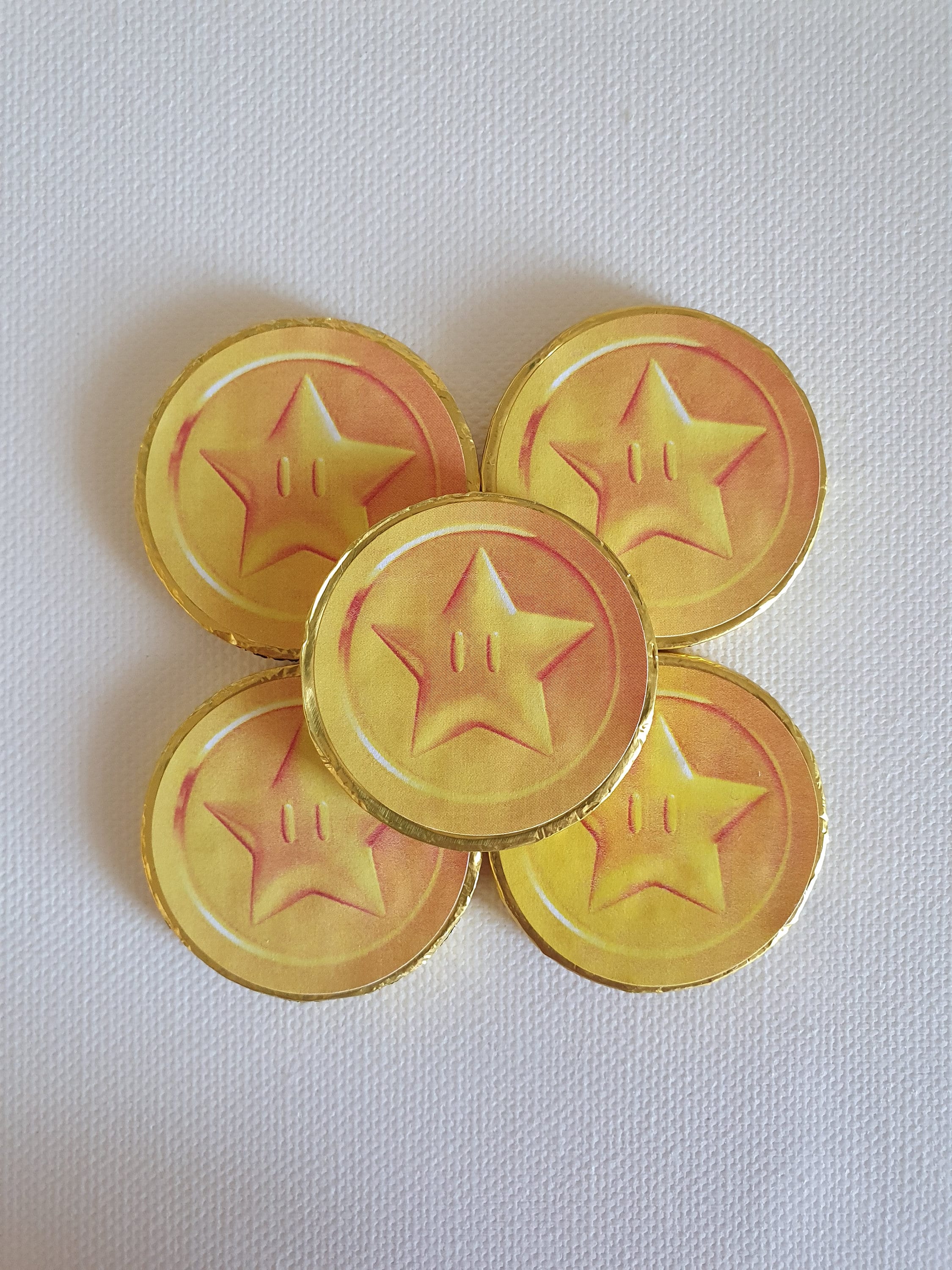 Mario Inspired Star Milk Chocolate Gold Coins - Etsy