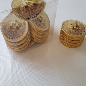 Bitcoin Inspired Milk Chocolate Gold Coins Gift Cube - Etsy UK