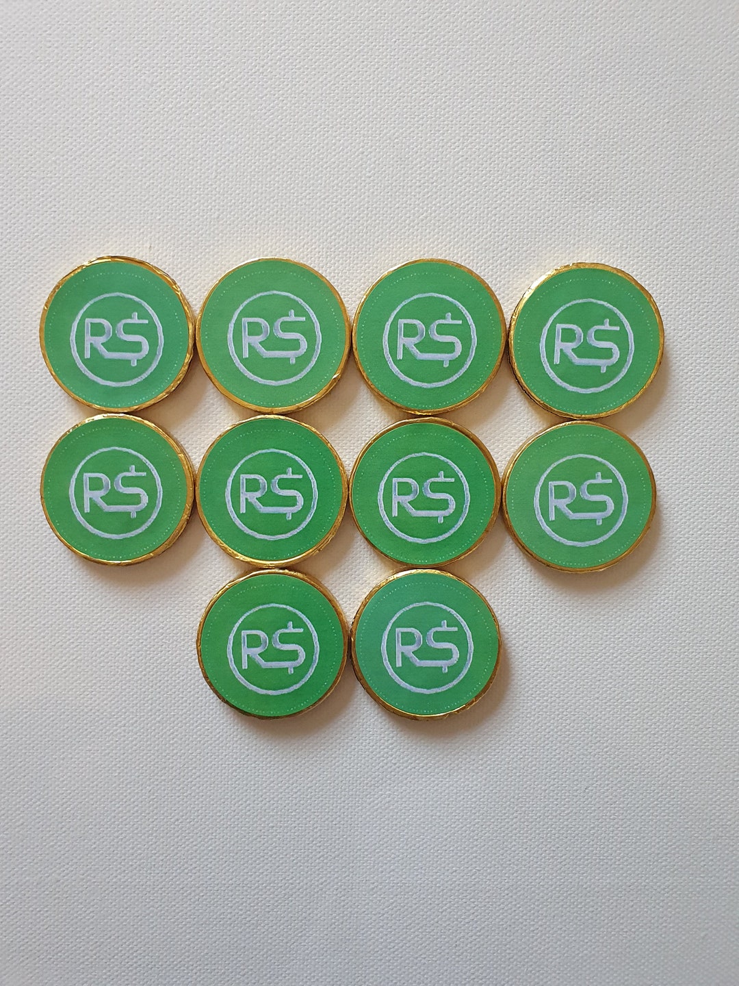 Robux Inspired Milk Chocolate Gold Coins X10 Pack - Etsy