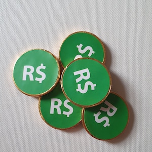 Robux Inspired Milk Chocolate Gold Coins X5 Pack - Etsy