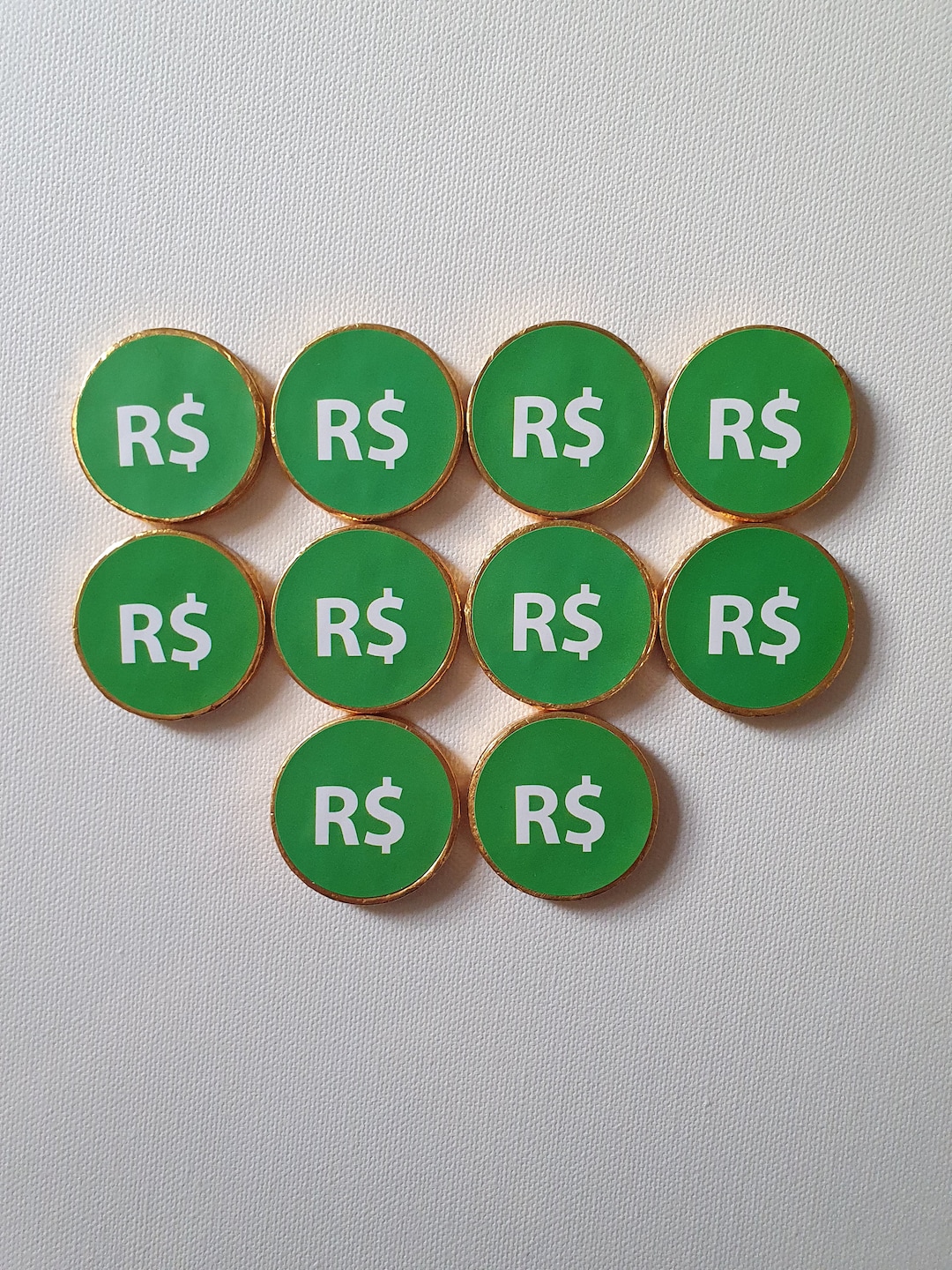 Robux Inspired Milk Chocolate Gold Coins X10 Pack - Etsy UK