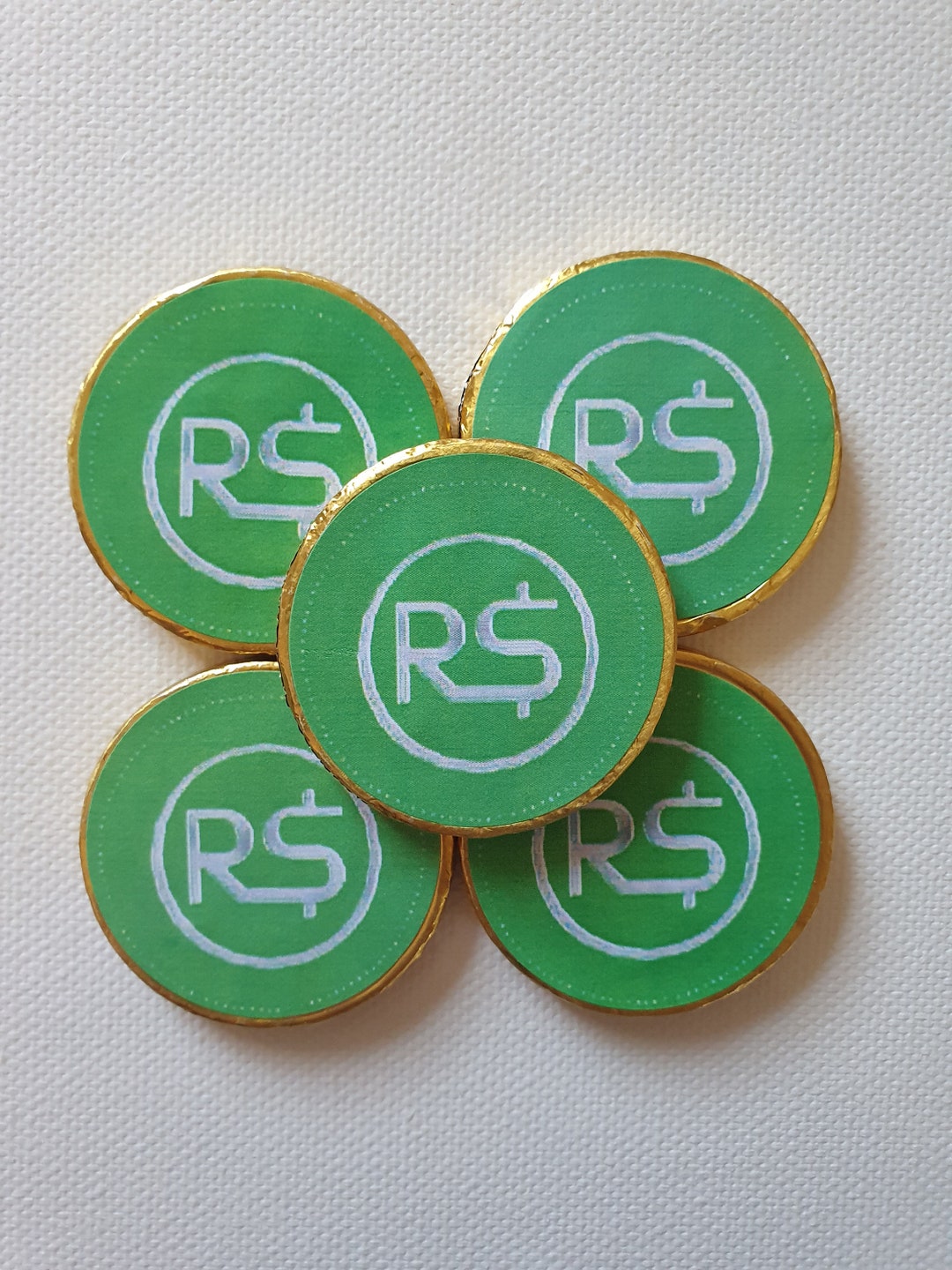 Robux Inspired Milk Chocolate Gold Coins X5 Pack - Etsy UK