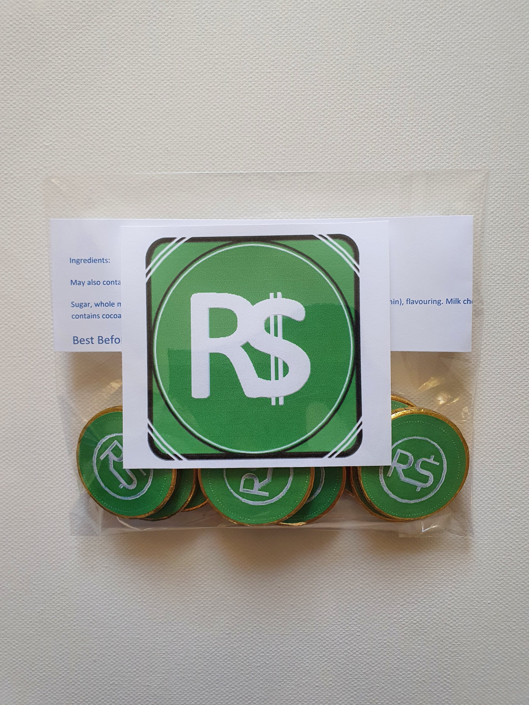 Robux Inspired Milk Chocolate Gold Coins X10 Pack - Etsy