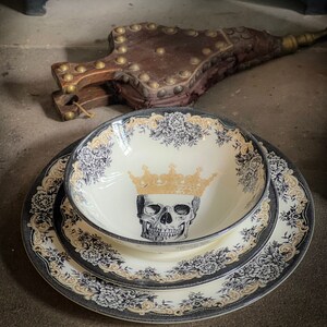 Skeleton With Gold Crown Dinnerware, Limited Edition, Royal Stafford ...