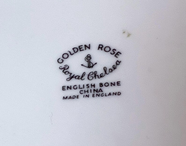 Rare Vintage Royal Chelsea Golden Rose Cream, Sugar, and Tray Set, 2 ...