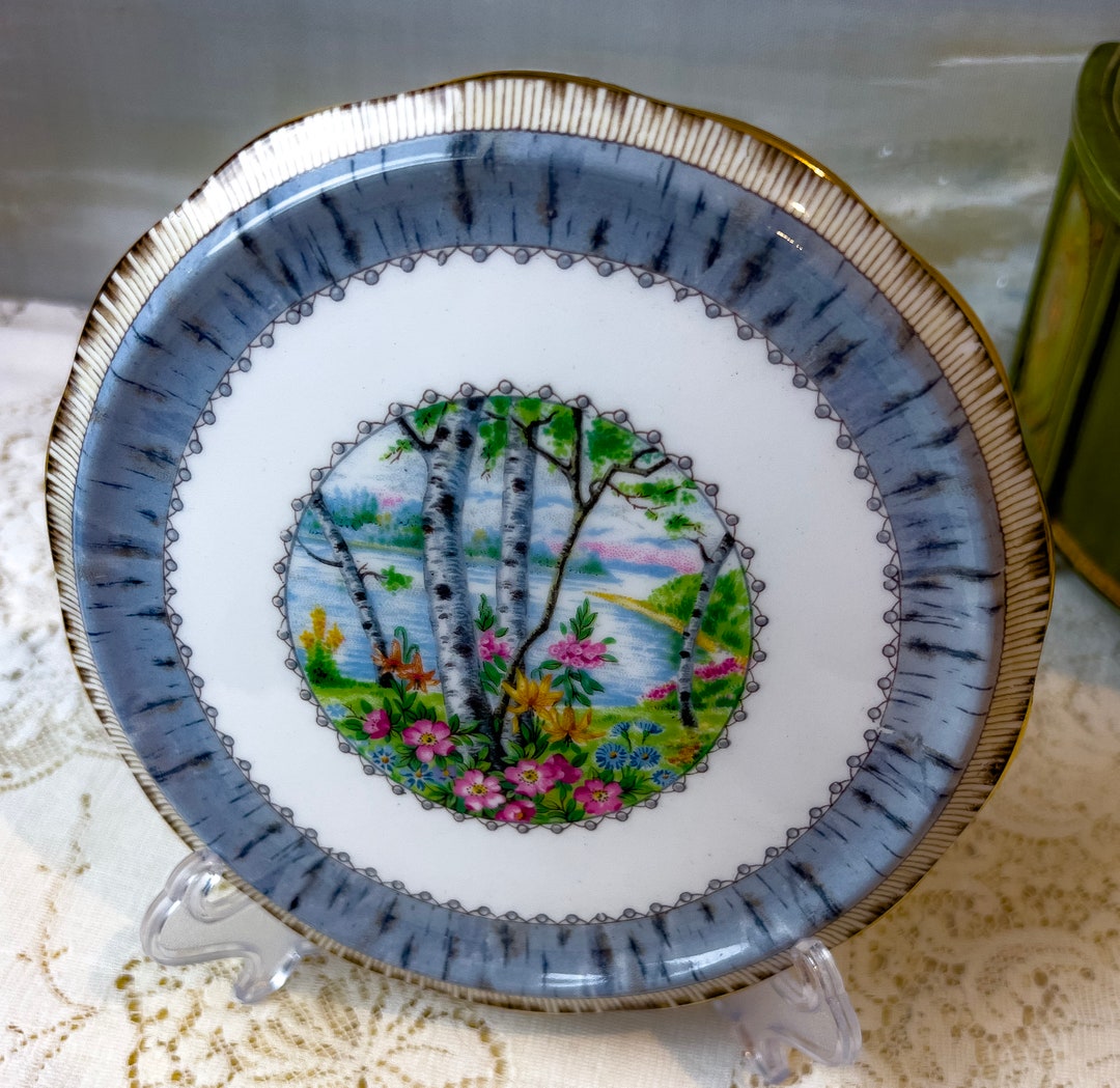 Vintage Royal Albert Silver Birch Trivet / Teapot Stand, English Bone ...