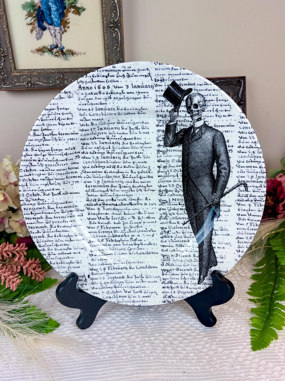 Steampunk Skeleton Dinner Plate, Lunch/side Plate and Cereal Bowl ...