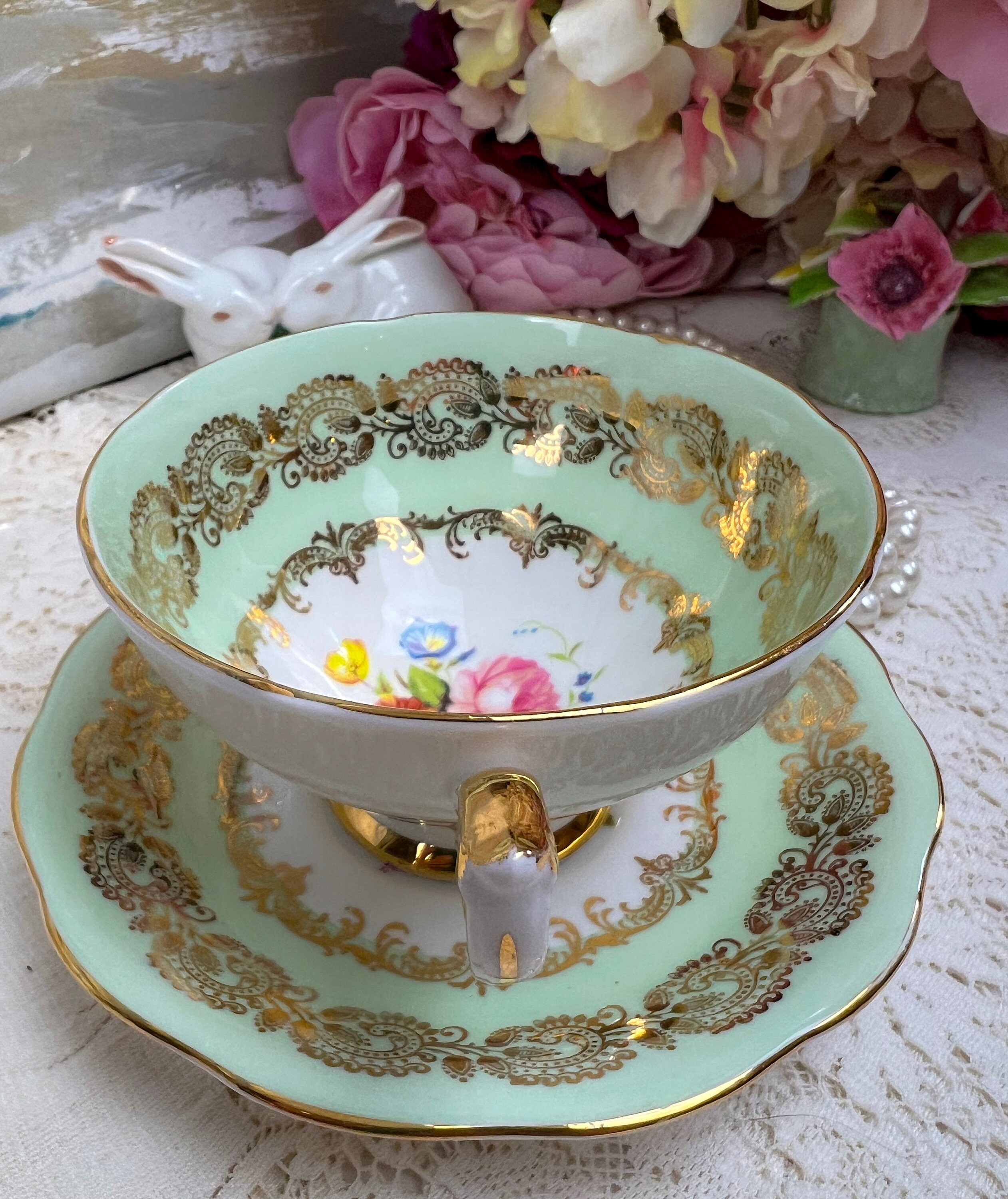 MINT Condition Mint Green Royal Standard Teacup and Saucer - Etsy