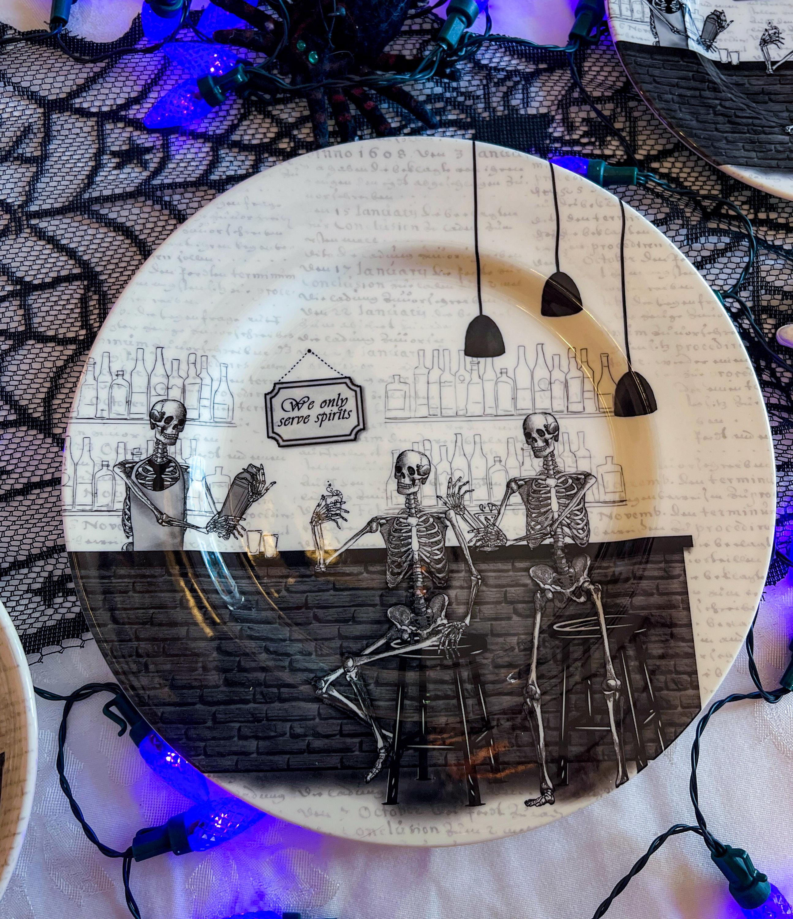 Skeleton Bar Lunch Plate and Cereal Bowls, Sold Separately, UNUSED ...