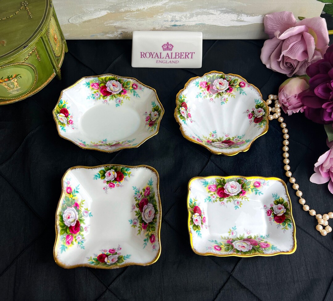 Vintage Royal Albert Celebration Sweet Meat Dishes, Shell Shape ...