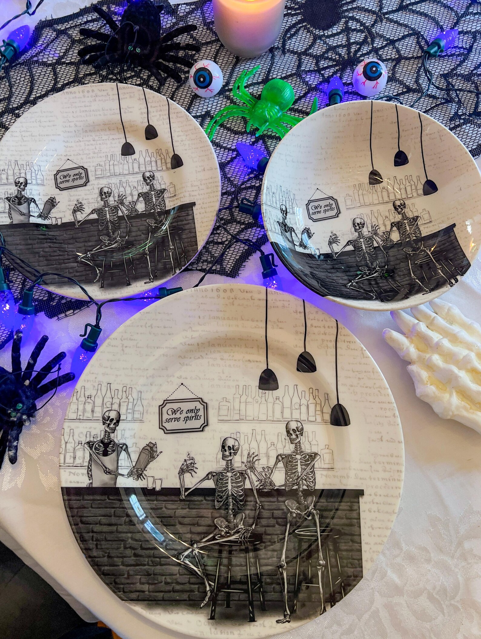 Skeleton Bar Lunch Plate and Cereal Bowls, Sold Separately, UNUSED ...
