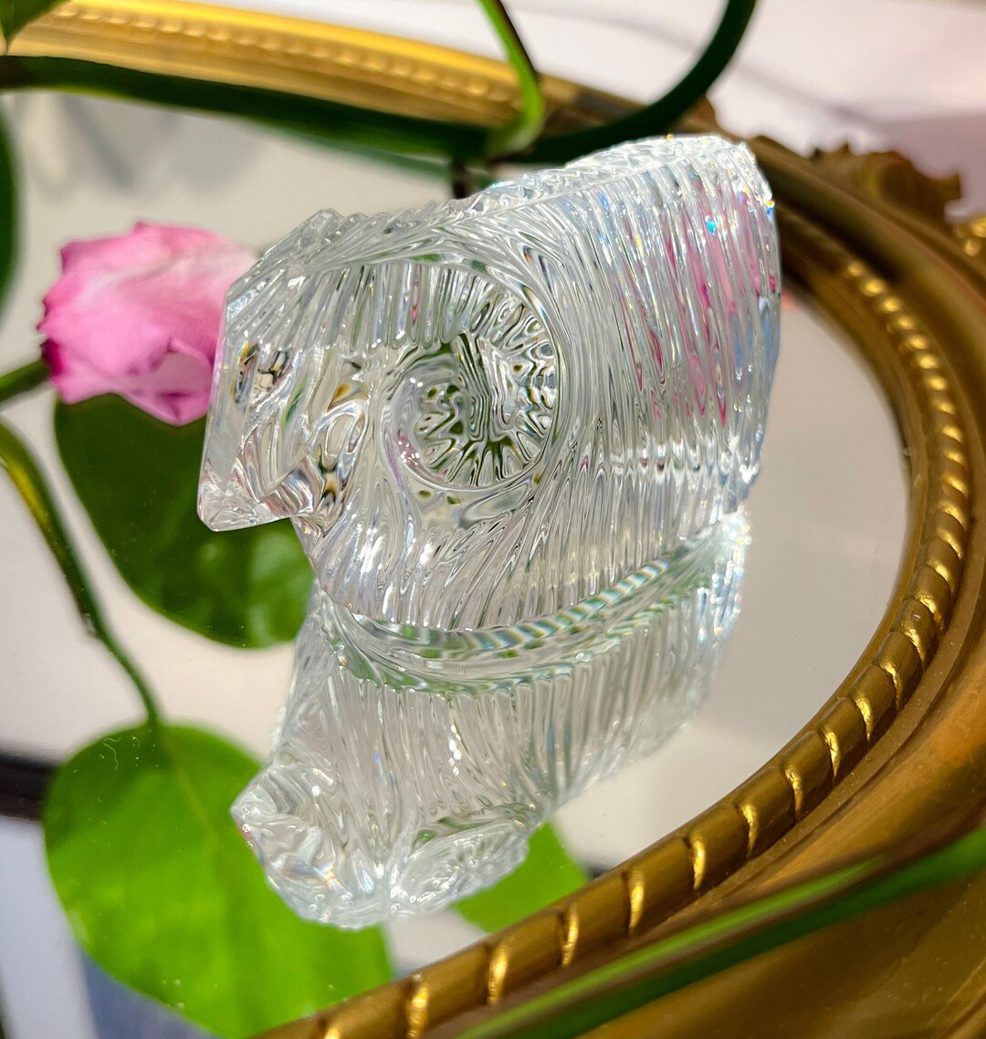 Vintage Waterford Crystal Long Horn Ram Paperweight , Mid Century ...