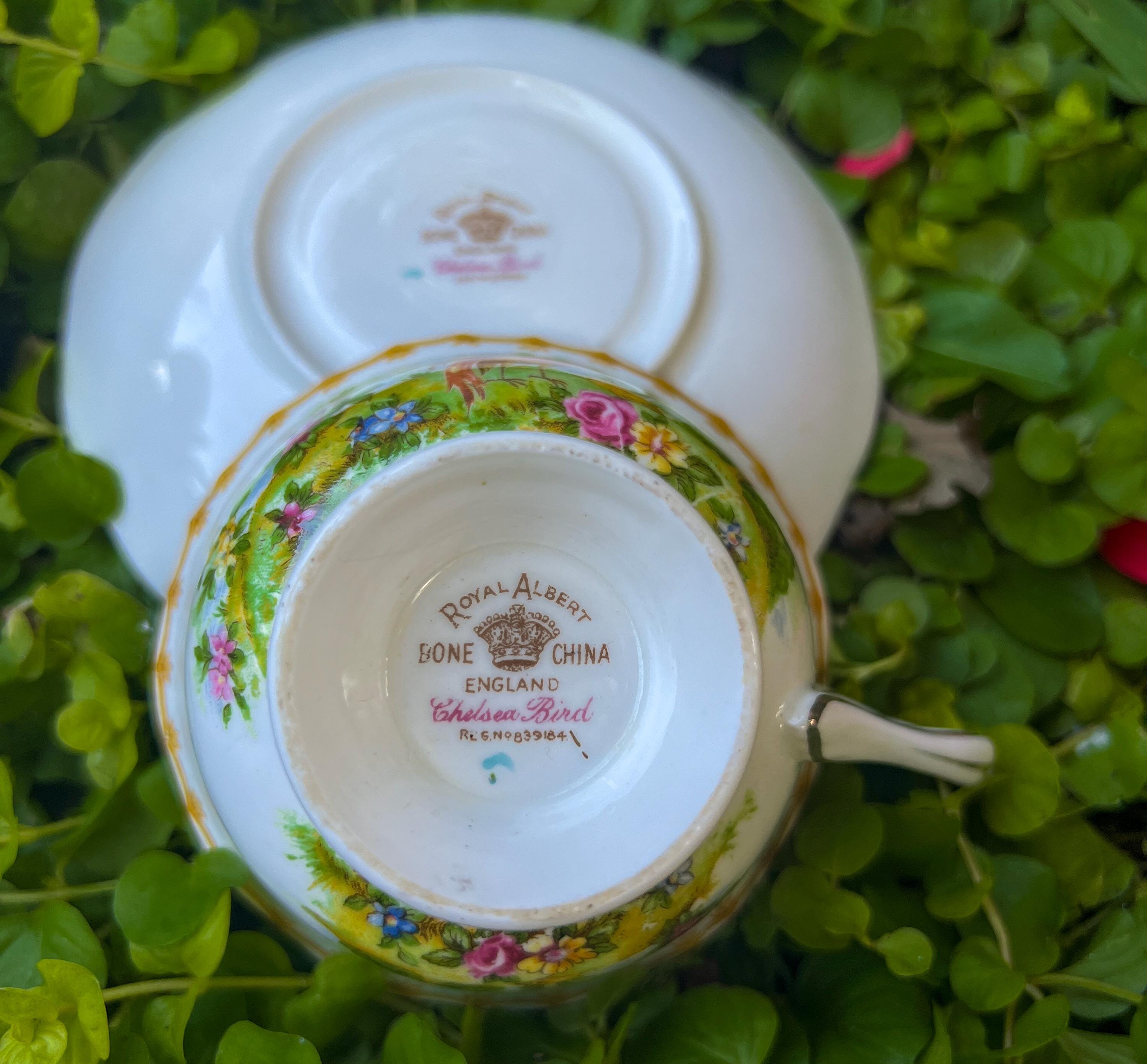 Royal Albert Blue Chelsea Bird Vintage Bone China Items Including ...