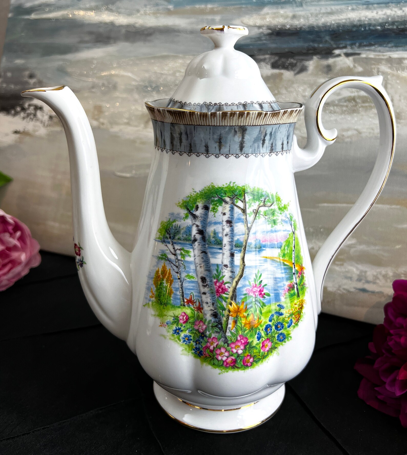 Vintage Royal Albert Silver Birch English Fine China Selection, Large ...