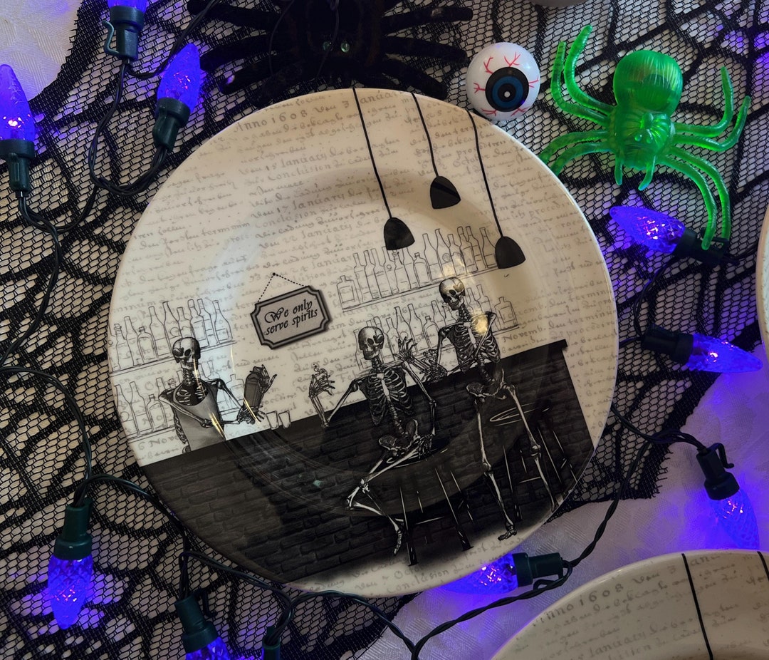 Skeleton Bar Lunch Plate and Cereal Bowls, Sold Separately, UNUSED ...