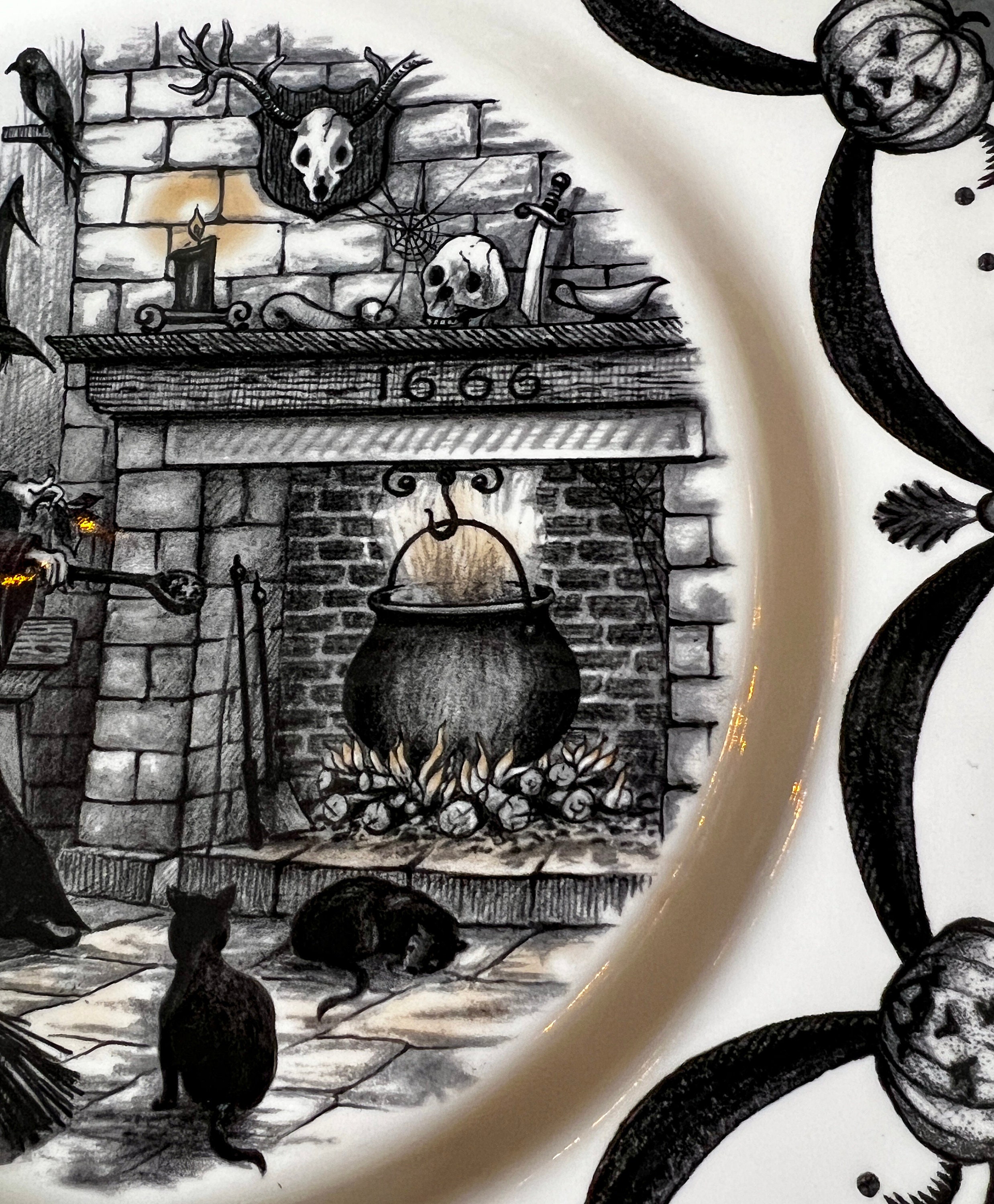 Witches Spell Individual Plates/bowls With Choice of 12 Piece Dinner ...