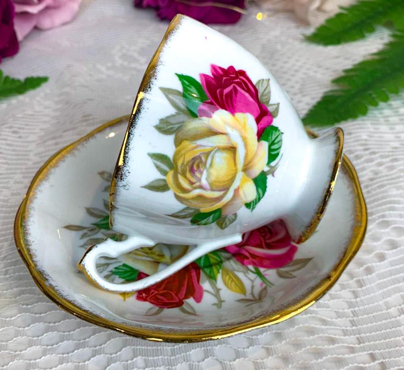 Vintage Queen Anne Lady Sylvia Teacup and Saucer, Multiple Available ...