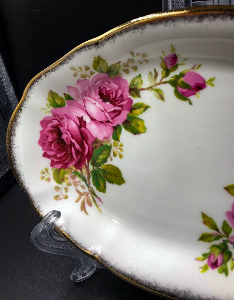 Royal Albert American Beauty Relish Tray Rose Floral Vintage - Etsy