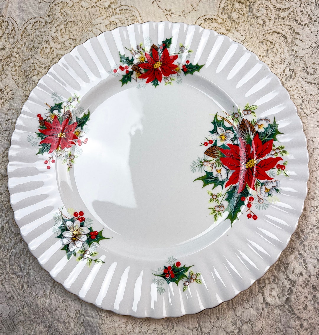 Vintage Royal Albert Poinsettia Yuletide Christmas Dinner Plate ...