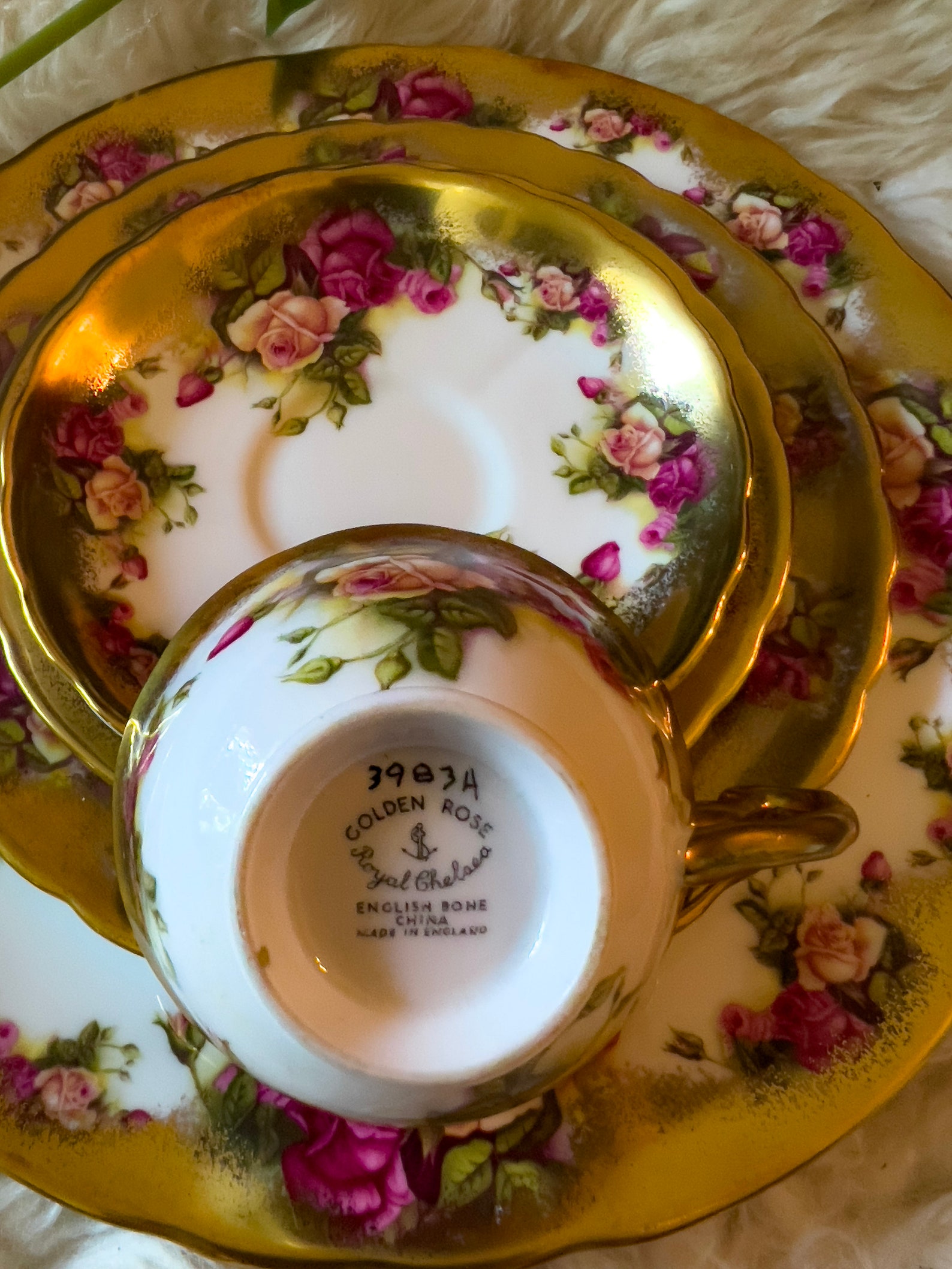 RARE Vintage Royal Chelsea Golden Rose Dinnerware Sold Separately, 5 ...