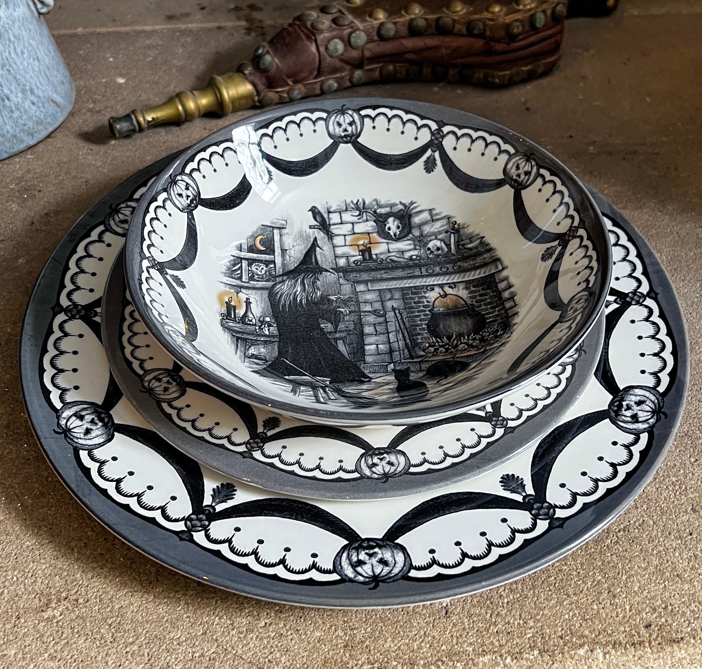Witches Spell Individual Plates/bowls With Choice of 12 Piece Dinner ...