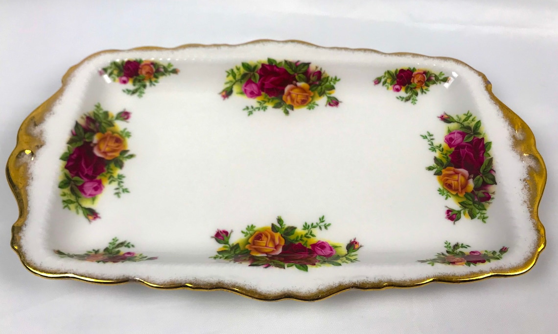 Vintage Royal Albert Old Country Roses Large Sandwich Tray - Etsy