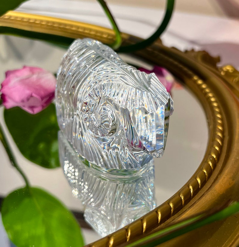 Vintage Waterford Crystal Long Horn Ram Paperweight Mid - Etsy