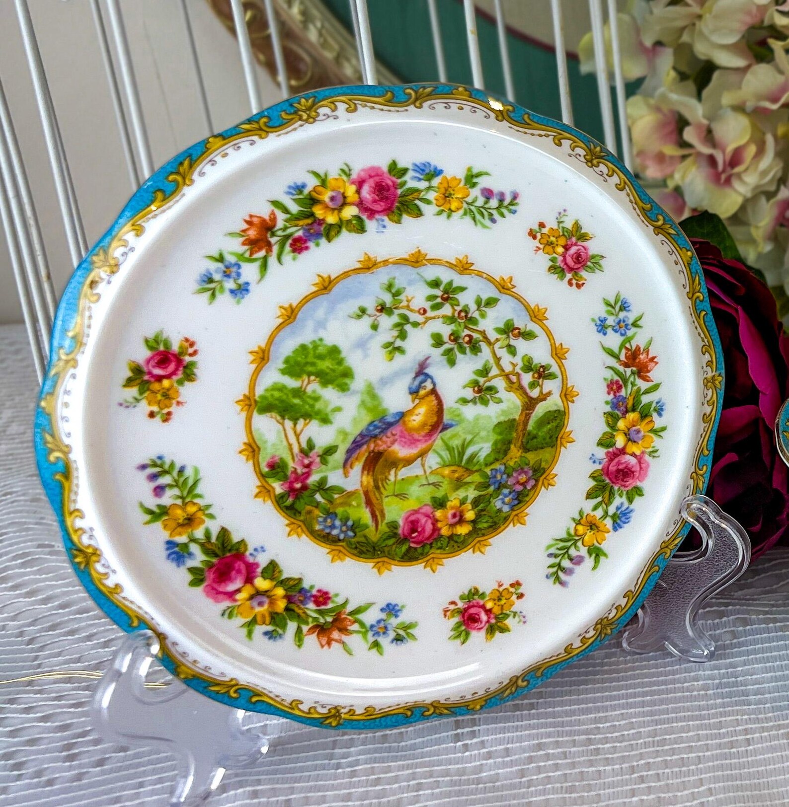 Royal Albert Blue Chelsea Bird Vintage Bone China Items Including ...