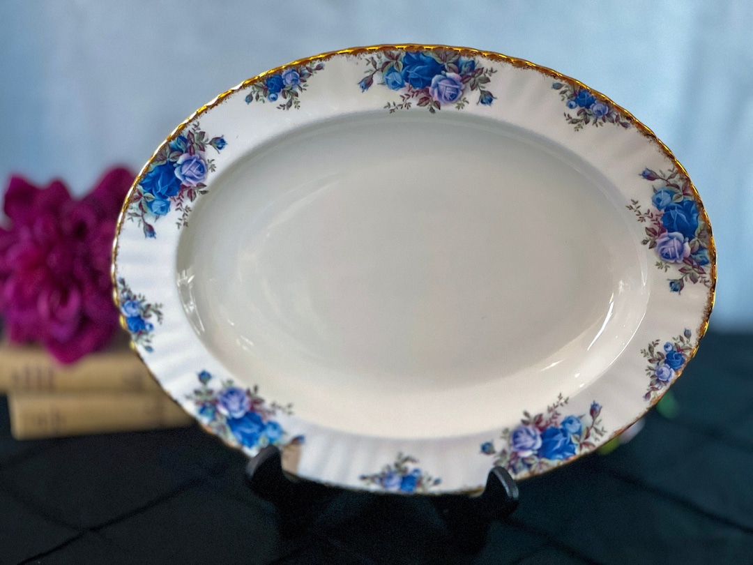 Rare Royal Albert Moonlight Rose Oval Serving Platter 13.5", Vintage ...