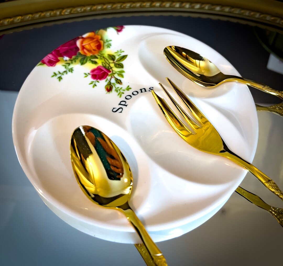 Vintage Old Country Roses Melamine Spoon Rest by Cloverleaf, Teabag ...