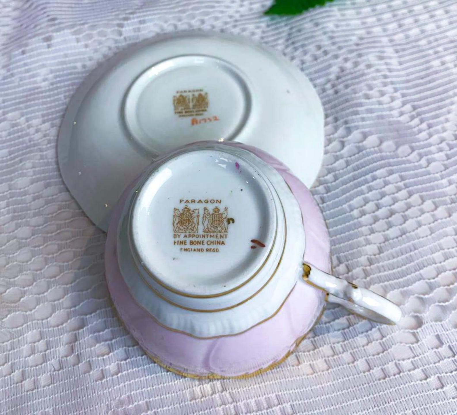 Pink Double Warrant Paragon Teacup and Saucer Set With Cabbage Rose ...