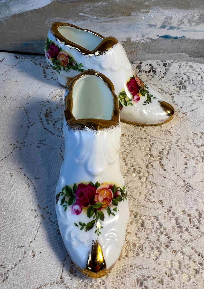 Vintage Royal Albert 1962 Old Country Roses Shoe, English Bone China - Etsy