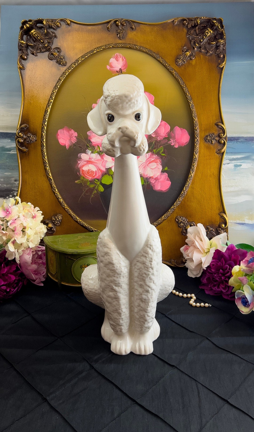 Large Vintage 1960s Ceramic JEMA Poodle, Made in Holland Mid Century ...