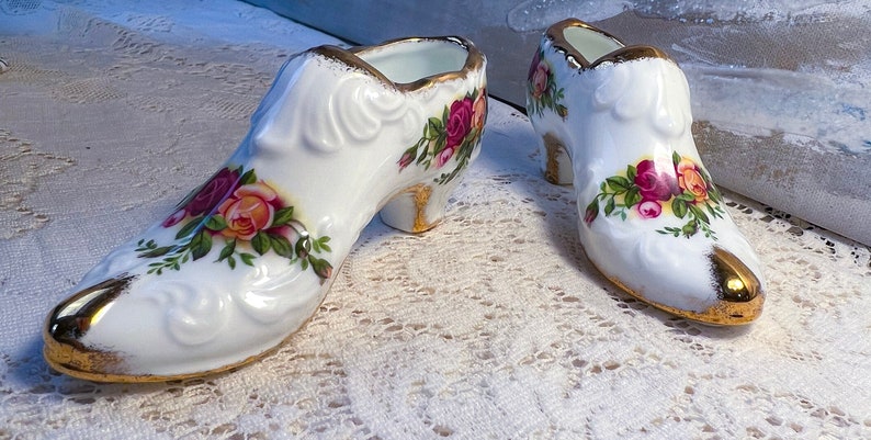 Vintage Royal Albert 1962 Old Country Roses Shoe, English Bone China - Etsy