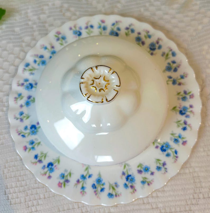 Royal Albert Memory Lane Butter Dish, Made in England Bone China - Etsy