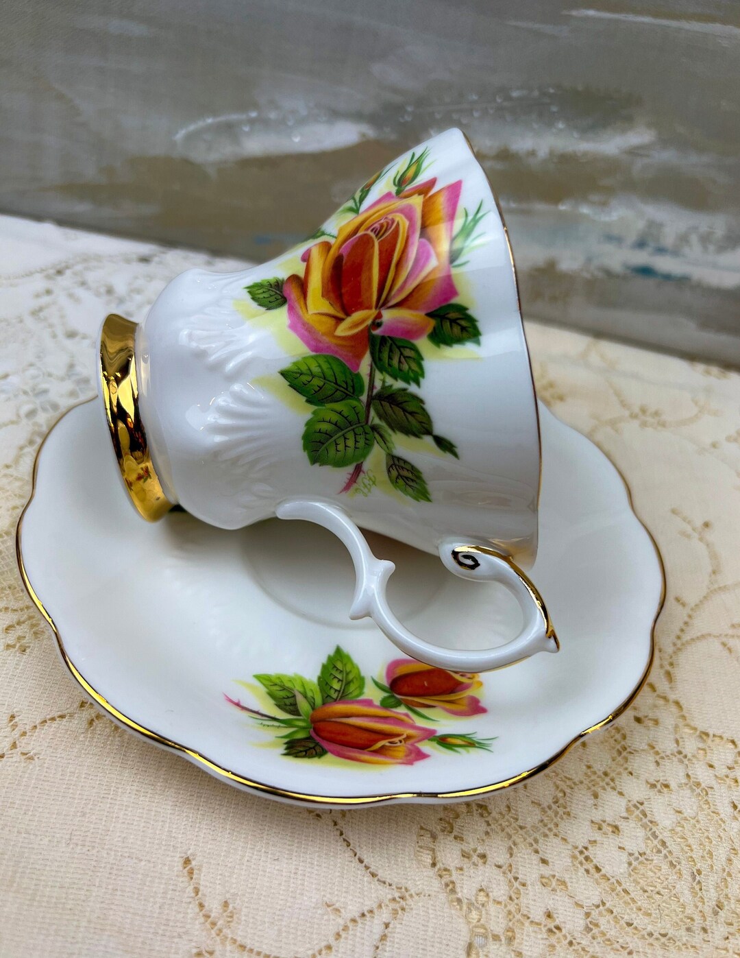Vintage Royal Albert Sweetheart Roses "margaret" Teacup and Saucer ...