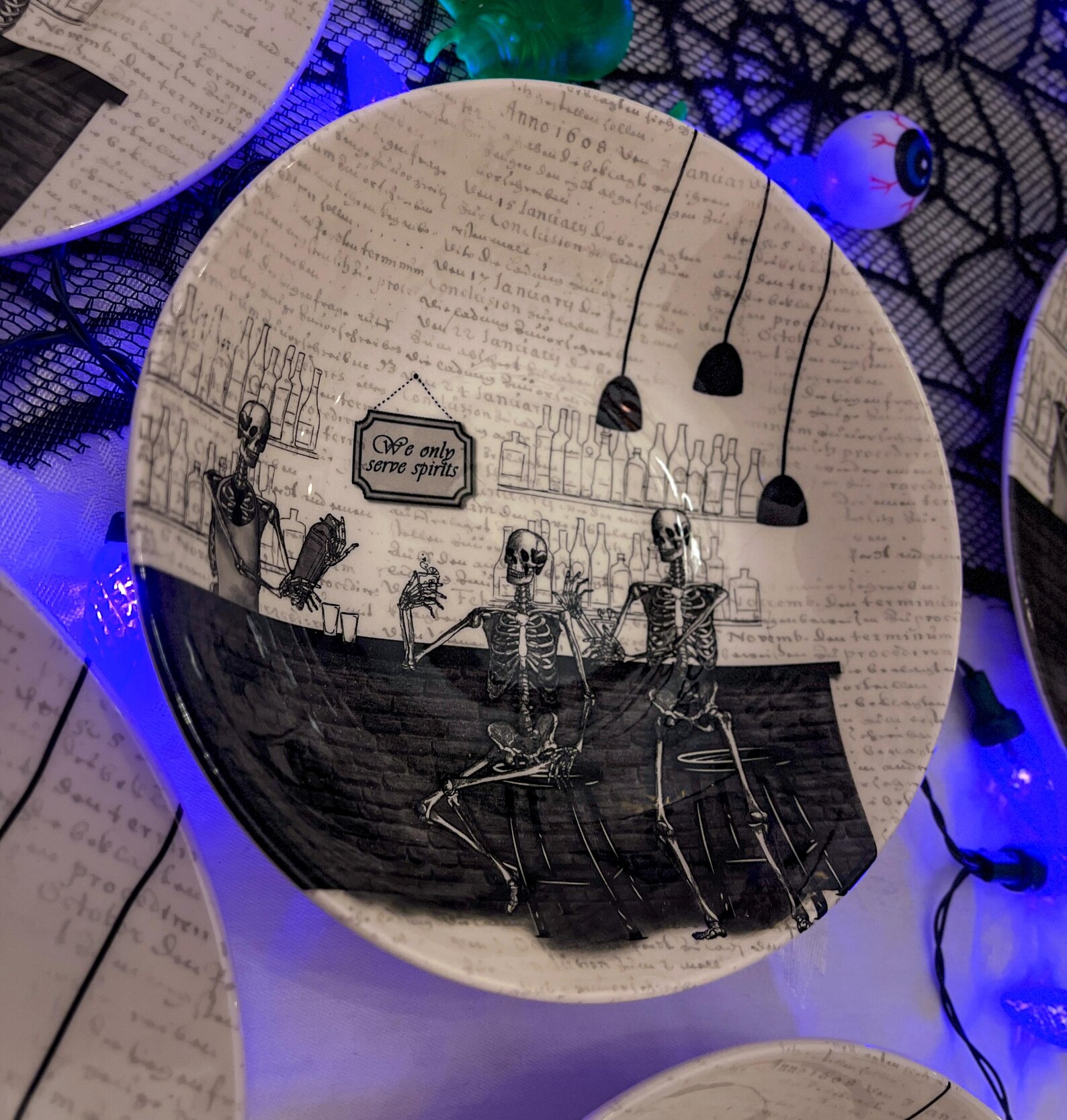Skeleton Bar Lunch Plate and Cereal Bowls, Sold Separately, UNUSED ...