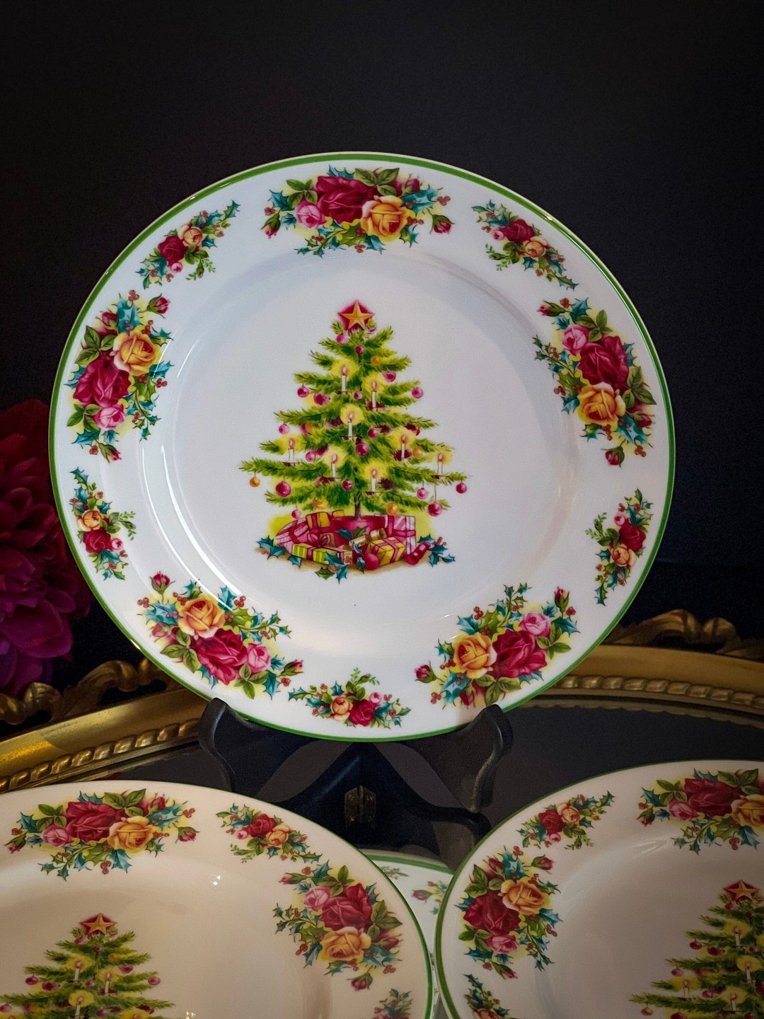 Set of 3 Vintage Royal Albert Old Country Roses Holiday Classic ...