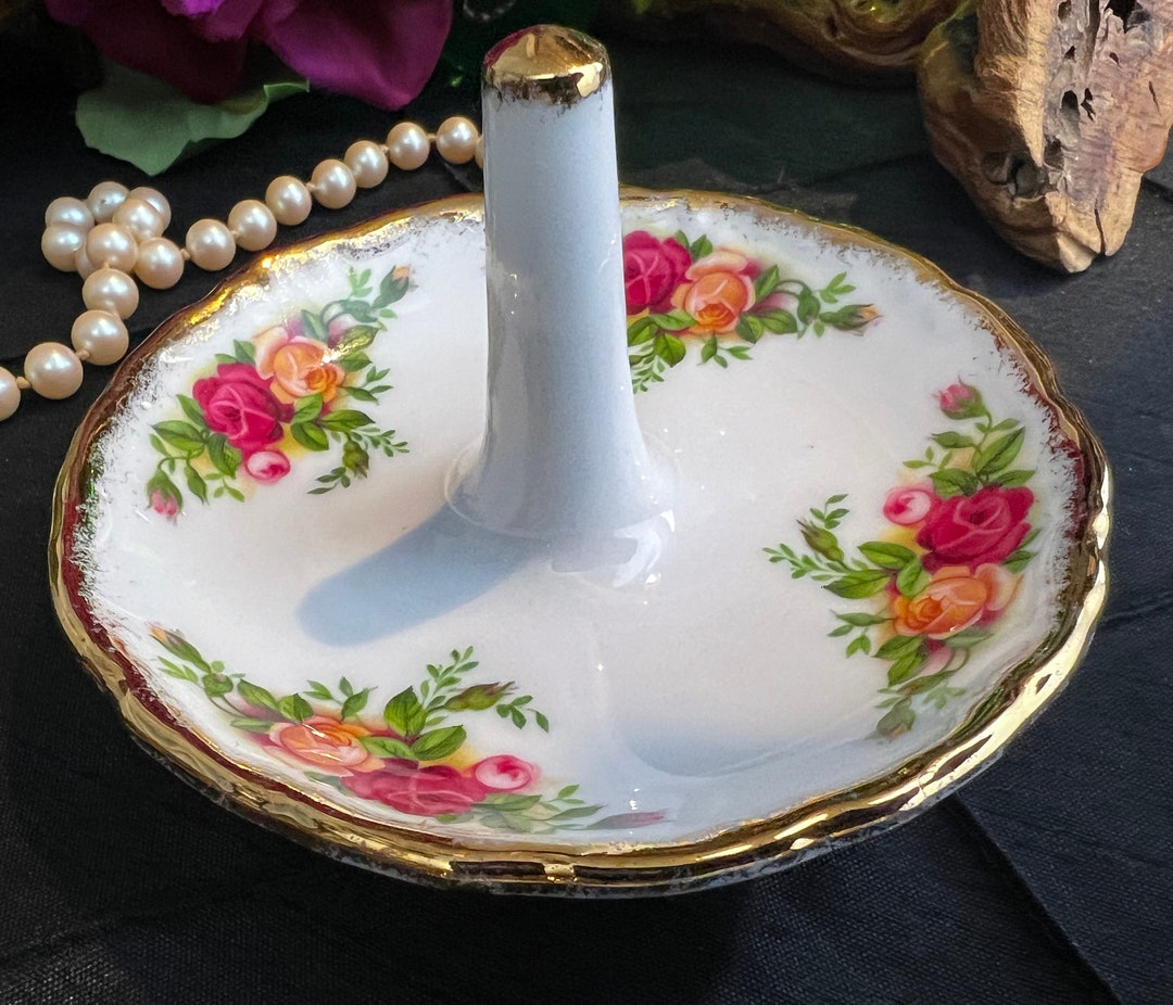 Vintage Royal Albert Old Country Roses Round Ring Dish, Made in English ...