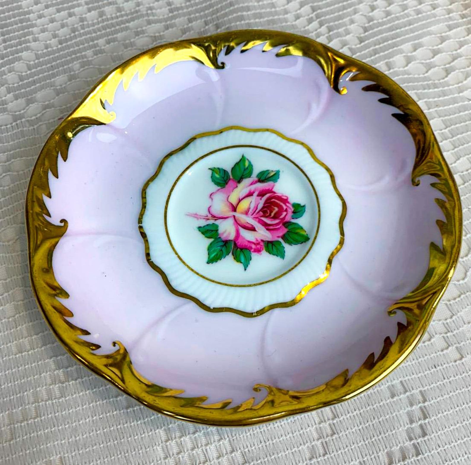 Pink Double Warrant Paragon Teacup and Saucer Set With Cabbage Rose ...