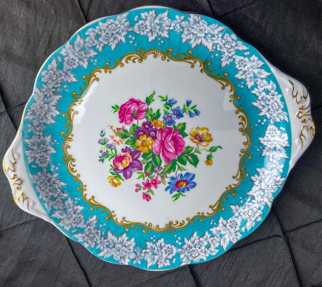 Vintage Royal Albert Enchantment Tab Handled Cake Plate With Rare Extra ...